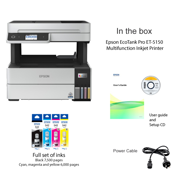 Epson EcoTank Pro ET-5150 Inkjet Multifunction Printer | Printzone